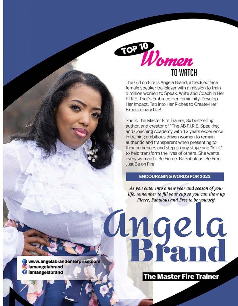 Top 10 Women to Watch: Angela Brand - Courageous Woman Magazine