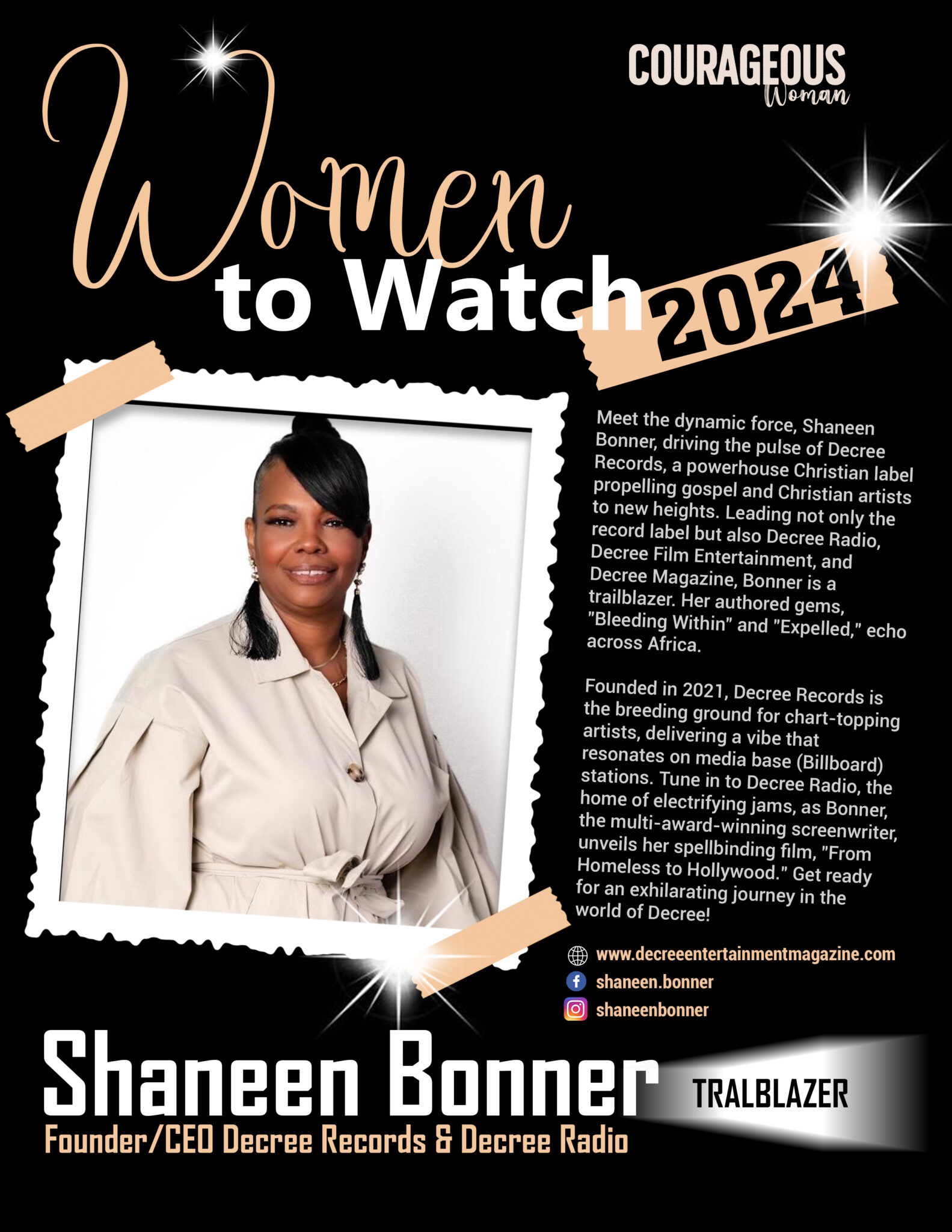Women to Watch 2024: Shaneen Bonner - Courageous Woman Magazine