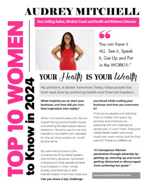 Audrey Mitchell: Top 10 Women to Know in 2024 - Courageous Woman Magazine