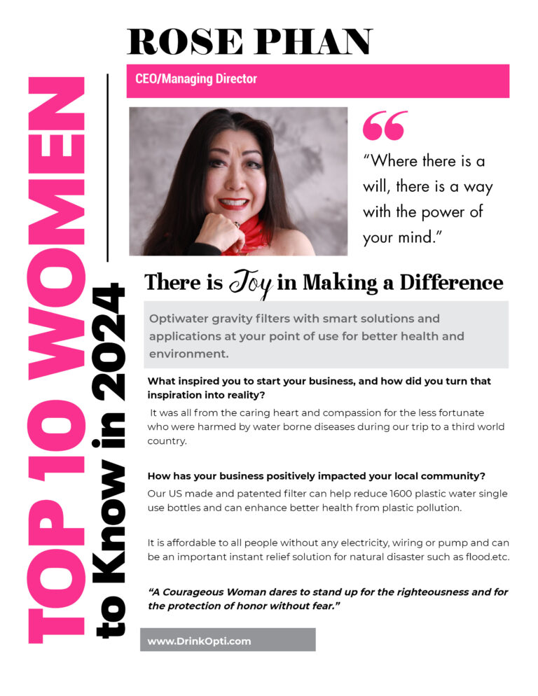 Rose Phan: Top 10 Women to Know in 2024 - Courageous Woman Magazine