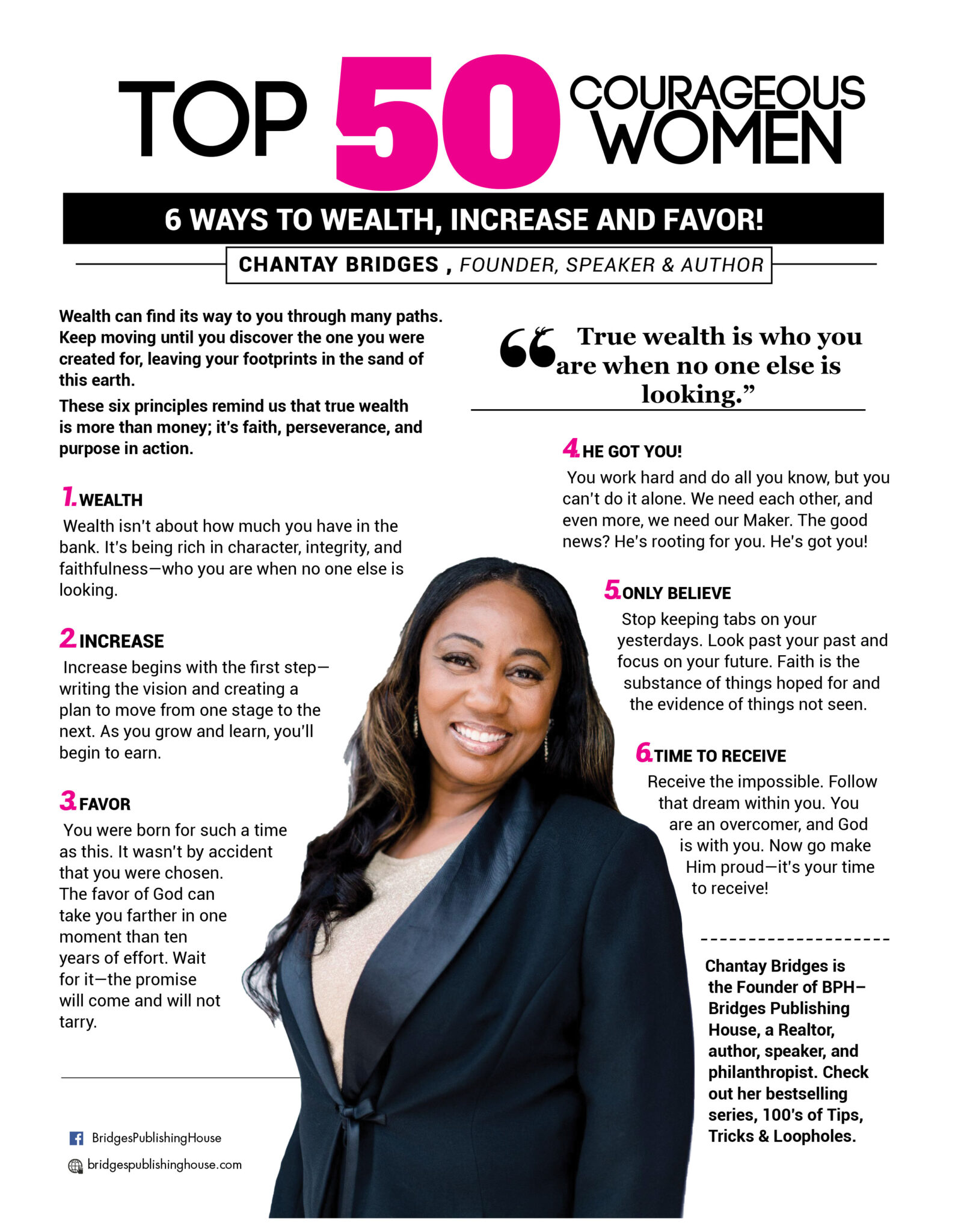 Chantay Bridges: Top 50 Courageous Women 2025 - Courageous Woman Magazine