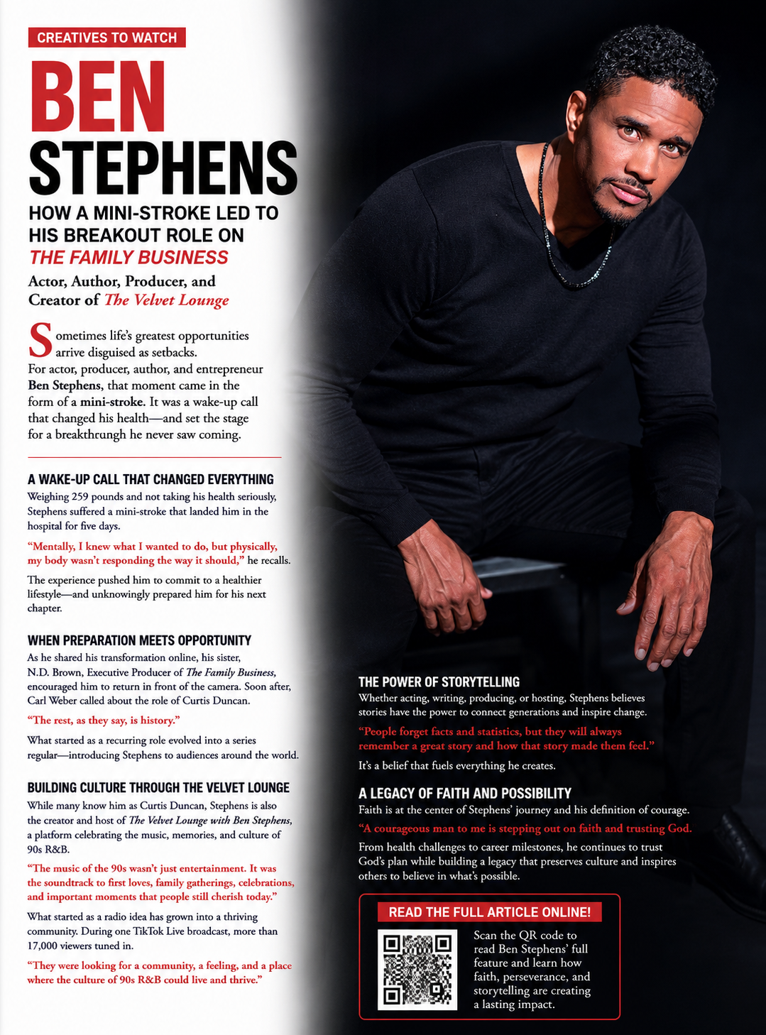 Ben Stephens: How a Mini-Stroke Led to His Breakout Role on The Family ...